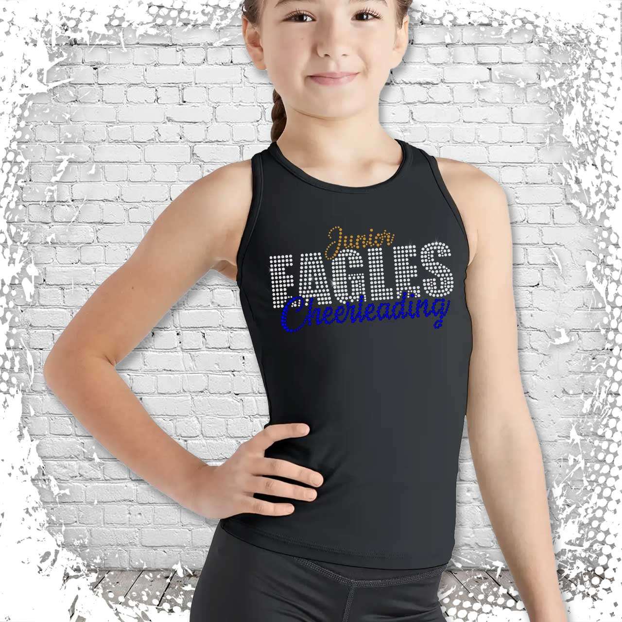Irondequoit Jr. Eagles Cheer Bling Fitted Tank | Roc City Custom Apparel